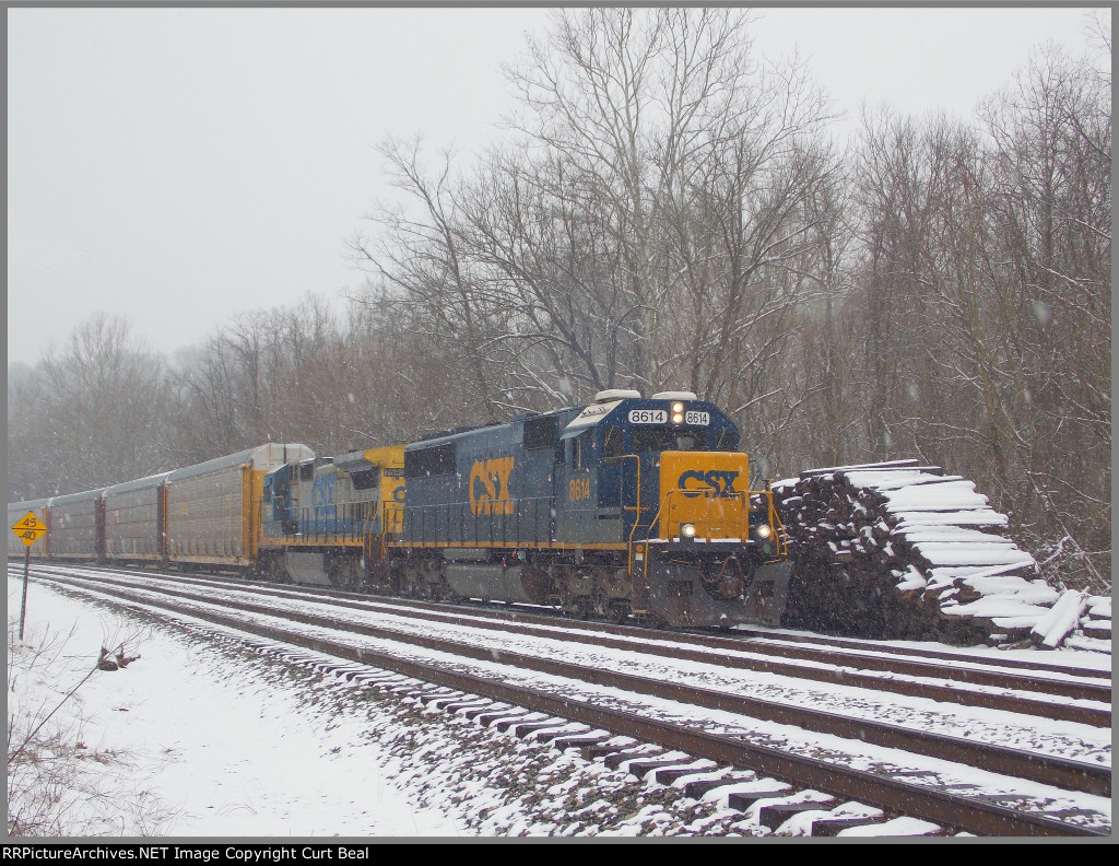 CSX 8614 and 7593